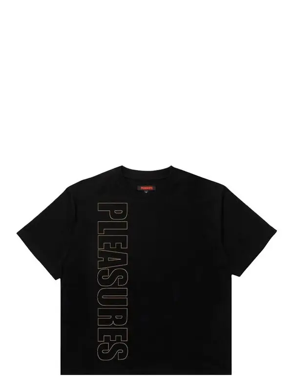 PLEASURES Outline Heavyweight T-shirt - Black