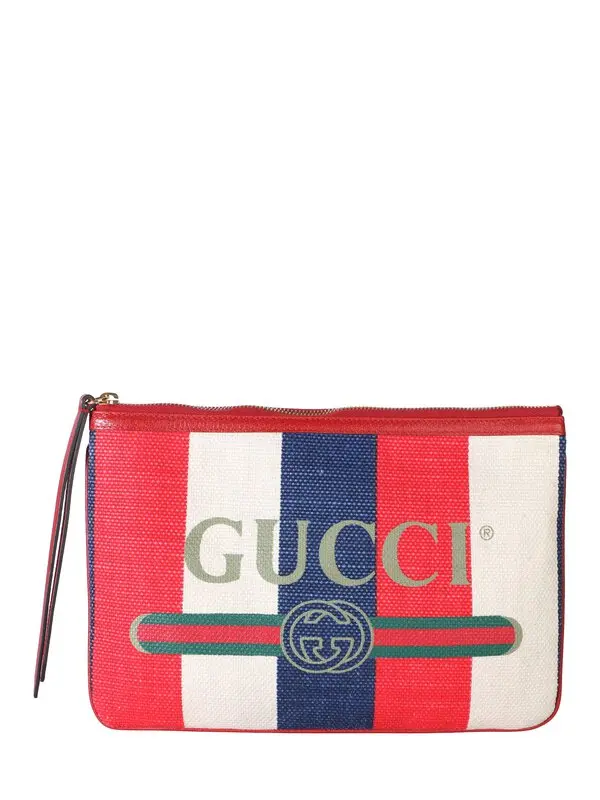Gucci Canvas Logo Pouch - Multicolor