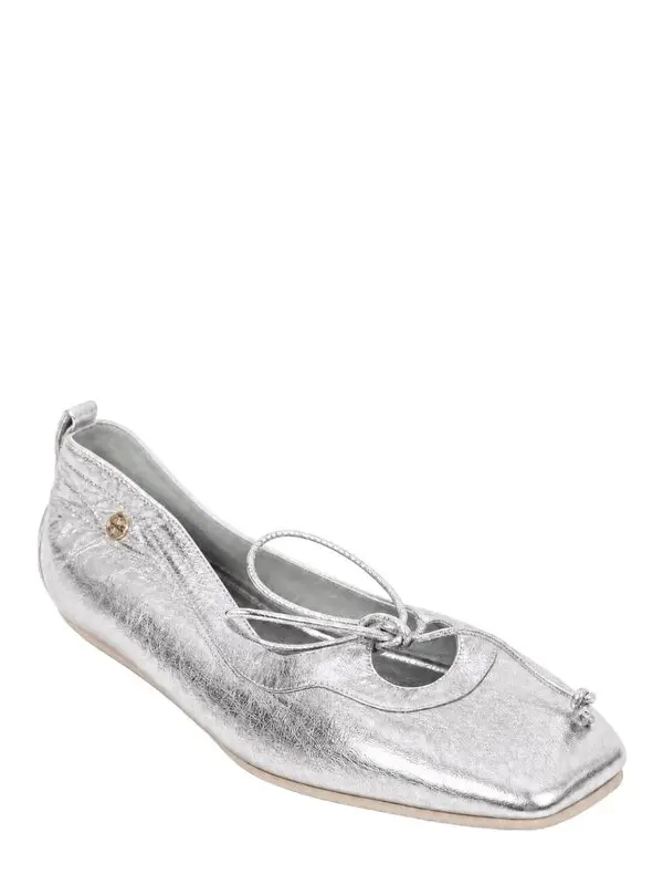 ATHENARA BY MARCELA HERNANDEZ Clio Metallic Square Frame Footwear - Silver