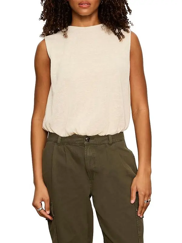 Sanctuary Quinn Knit Bubble Top - Bone