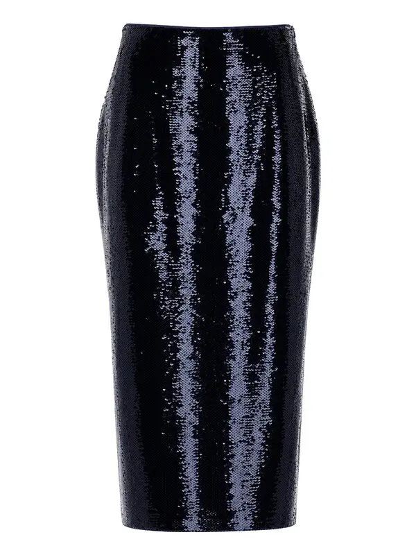 TOM FORD Sequined Midi Skirt - Blue