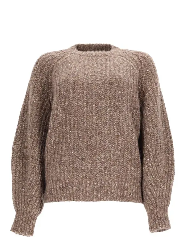 Brunello Cucinelli Cashmere And Silk Blend Sweater - Beige
