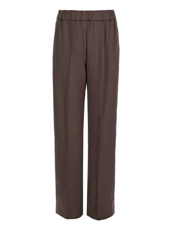 Moncler Pantalone Sportivo In Pile Tecnico - Brown