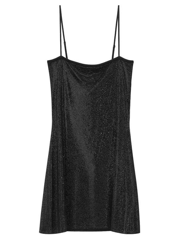 Alexander Wang Sheer Mini Slip Dress - Black