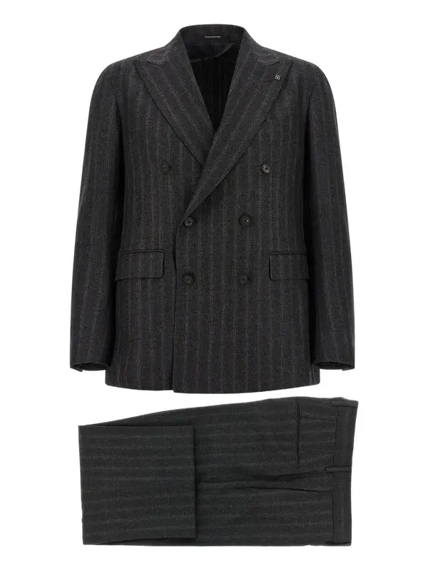 Tagliatore Pinstripe Suit - Grey