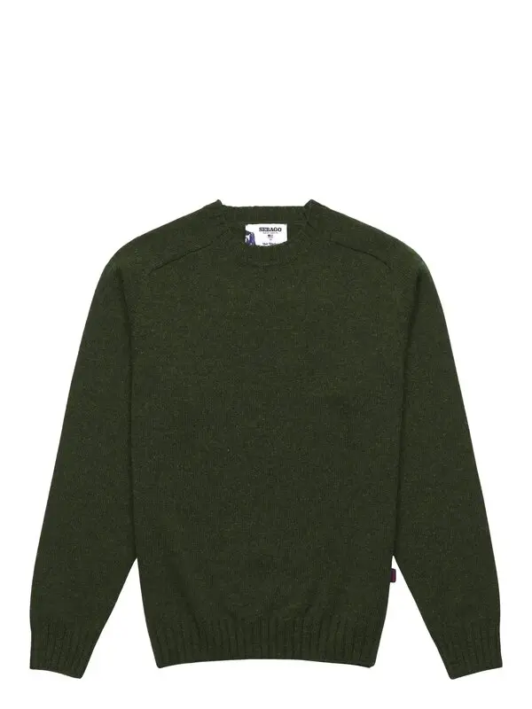 SEBAGO 100% Wool Crewneck Sweater - Green