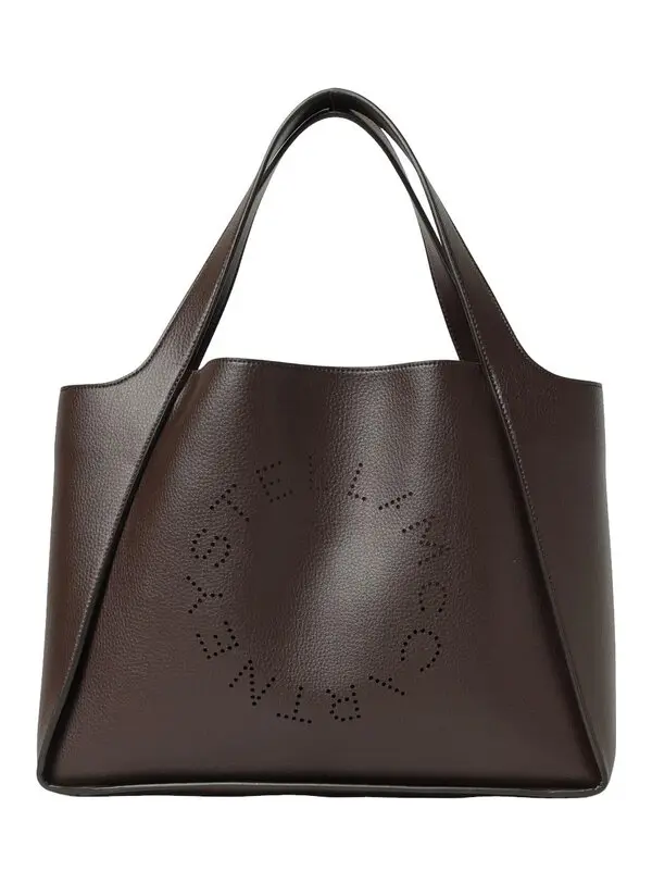Stella McCartney Perforated Logo Handbag - Brown