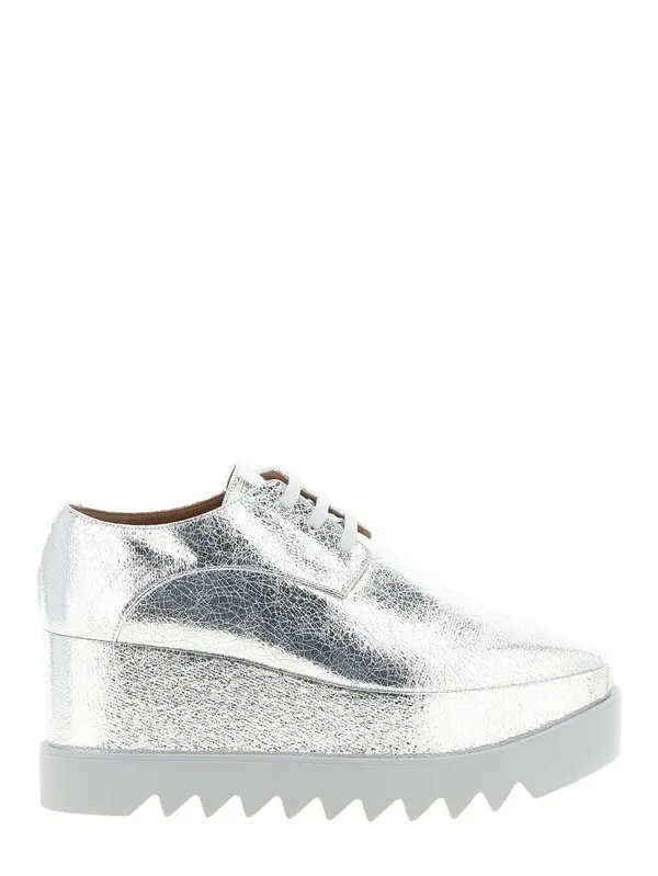 Stella McCartney Metallic Lace Up Sneakers - Silver
