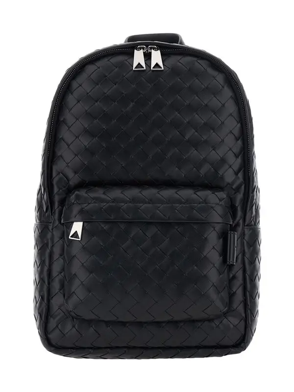 Bottega Veneta Woven Backpack - Black