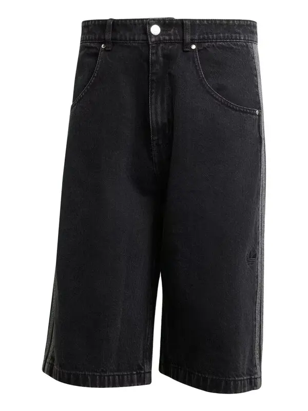 Adidas Adicolor Denim Firebird Shorts - Black