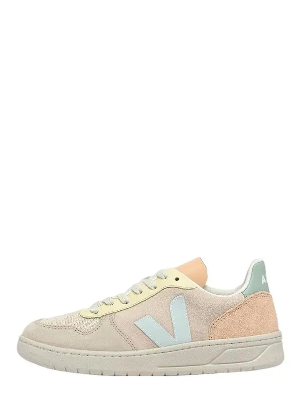 VEJA V-10 Suede Sneakers - Sable/menthol-multico