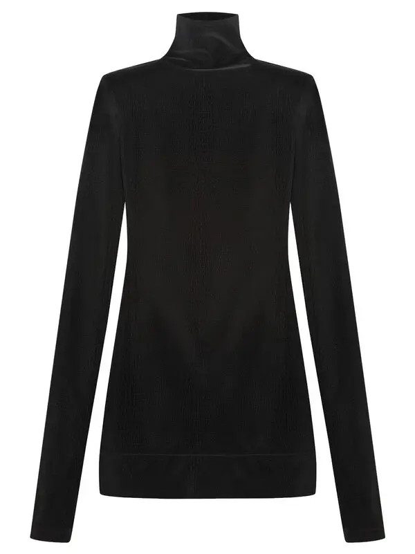 ÚCHÈ Crocodile Print Mini Dress - Black