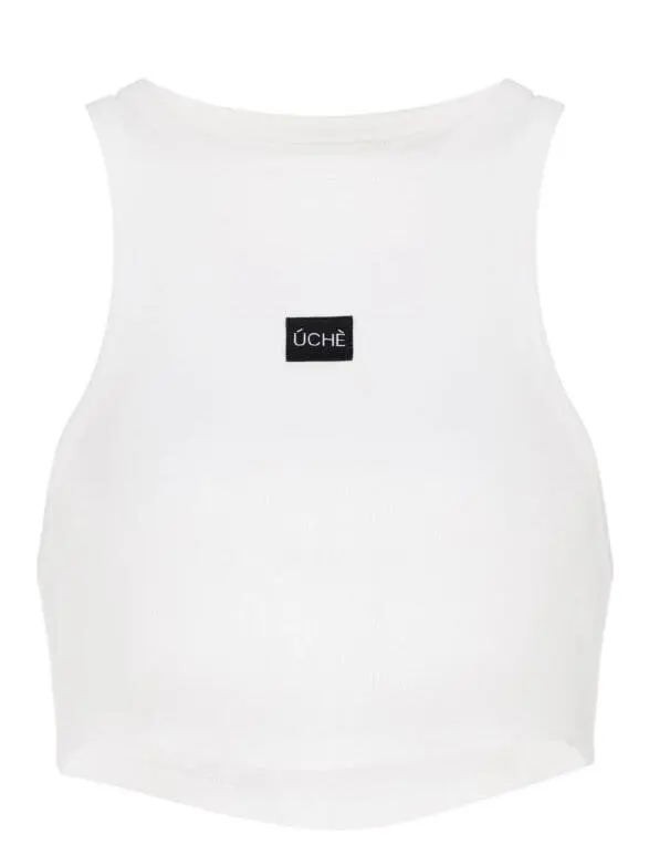 ÚCHÈ Cropped Tank Top - White