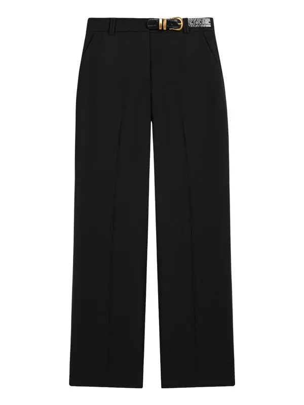 NOCTURNE Belted Straight-leg Trousers - Black