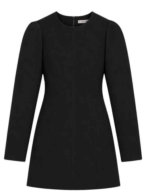 NOCTURNE Balloon Sleeve Structured Mini Dress - Black