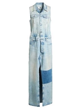 MAISON MARGIELA Maxi Dress Size Cotton - Blue