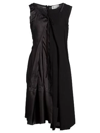 MAISON MARGIELA Midi Dress Size Virgin Wool, Acetate, Cupro, Silk - Black