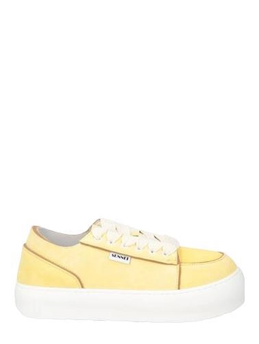 Sunnei Pastel Leather Sneakers - Yellow