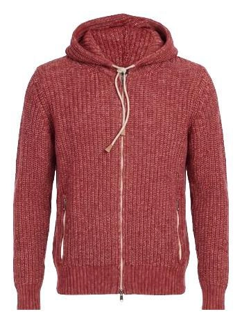 Eleventy Cardigan Brick Size Alpaca Wool, Cotton - Red