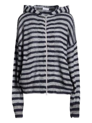 Brunello Cucinelli Cardigan Size Mohair Wool, Polyamide, Wool - Navy