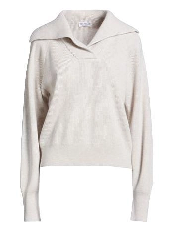 Brunello Cucinelli Sweater Light Size Cashmere, Brass, Leather - Grey