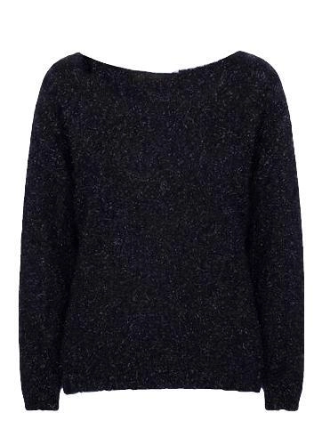 Alpha Studio Metallic Viscose And Polyamide Pullover - Blue