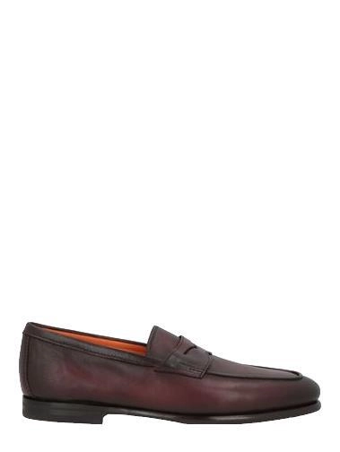 Santoni Loafers Chocolate Size Leather - Brown