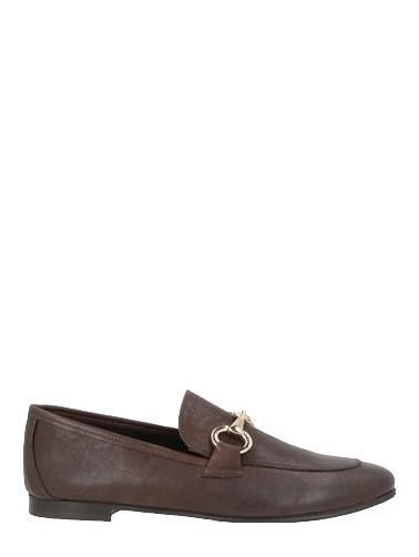 DIVINE FOLLIE Leather Penny Loafers - Brown