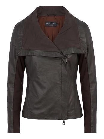 STREET LEATHERS Jacket Size Leather, Viscose, Nylon, Elastane - Brown
