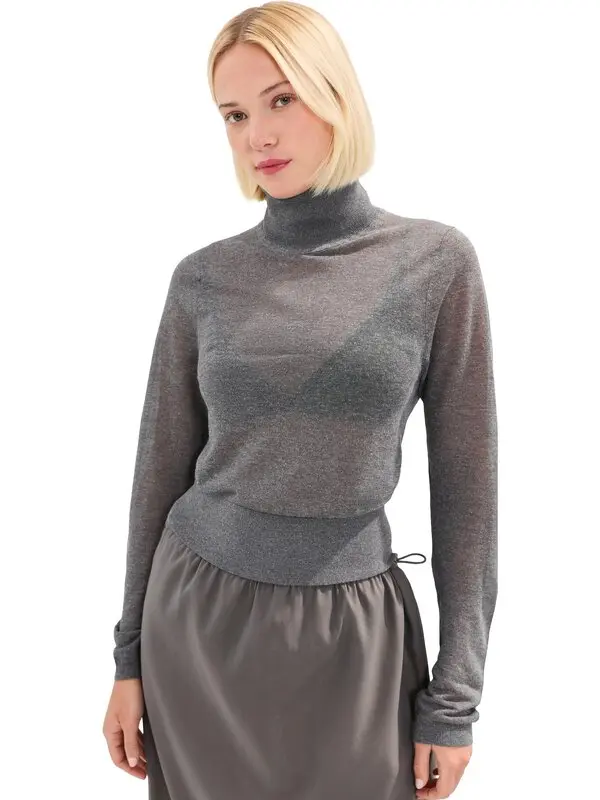LE BOP Palmer Turtleneck Pullover - Thunderstom Grey