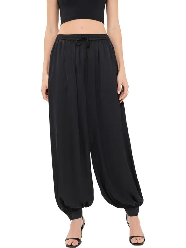 Cinq À Sept Esme Satin Verne Pants - Black
