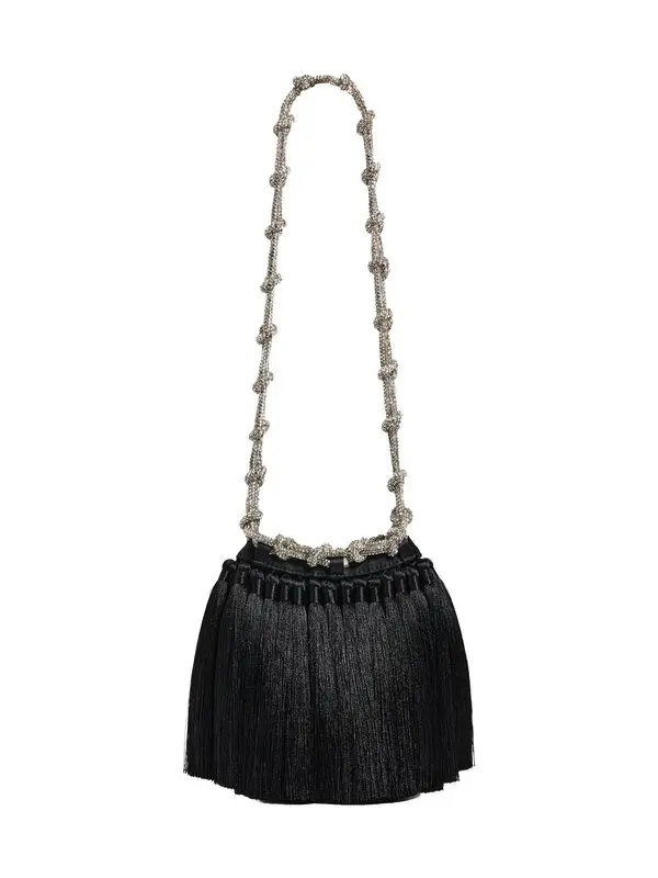 SIMONMILLER Tassel Evening Knotty Bag - Black