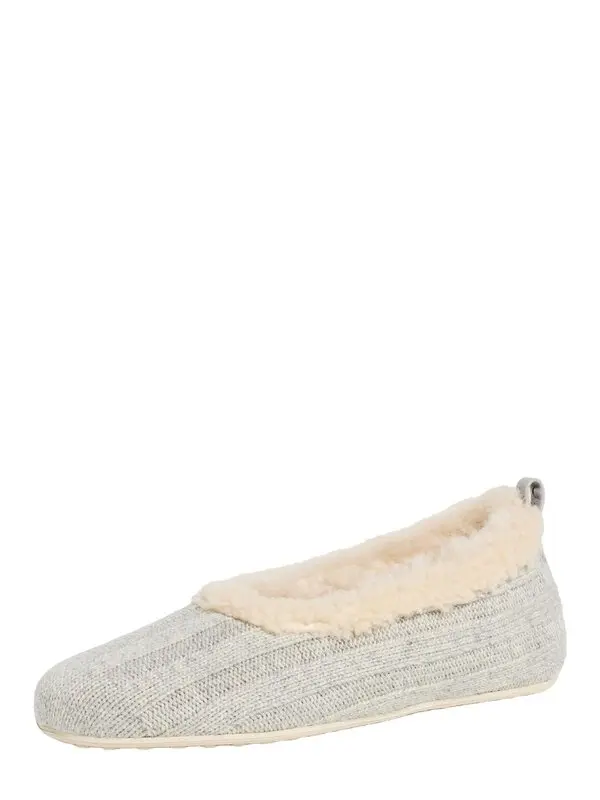 BRAVE PUDDING Knit Flats - Grey