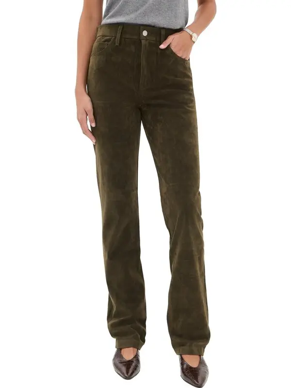 Joe's Jeans Vegan Suede Margot Slim Pants - Olive