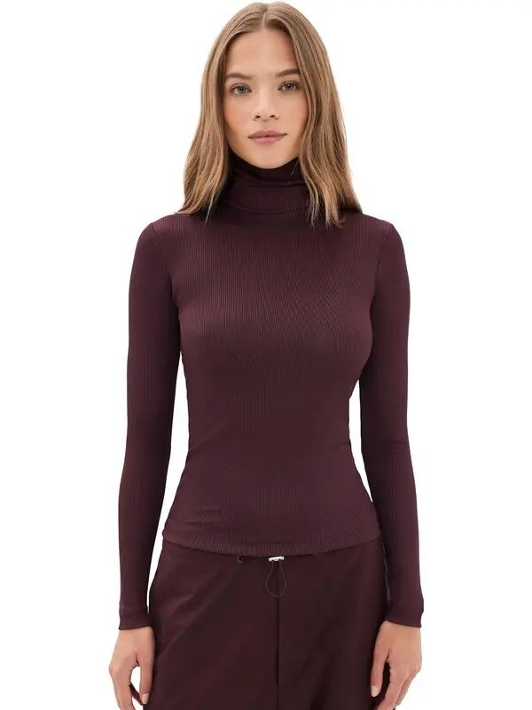 AGOLDE Caryle Turtleneck Top - Corinth