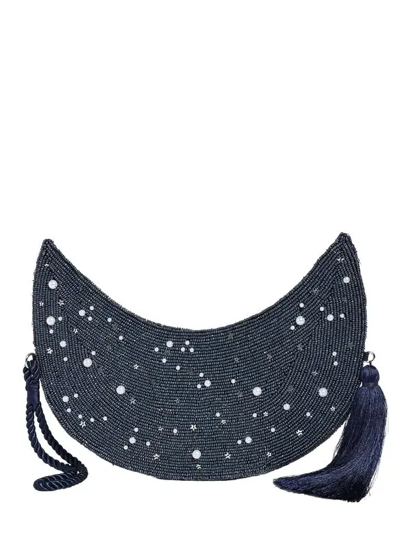 SIMONMILLER Beaded Crescent Wristlet - Navy