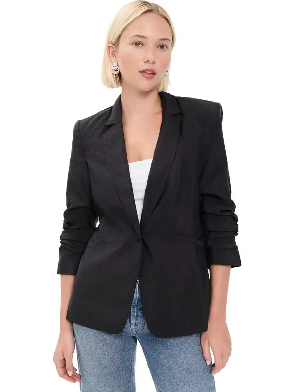 Cinq À Sept Tumbled Woven Khloe Blazer - Black