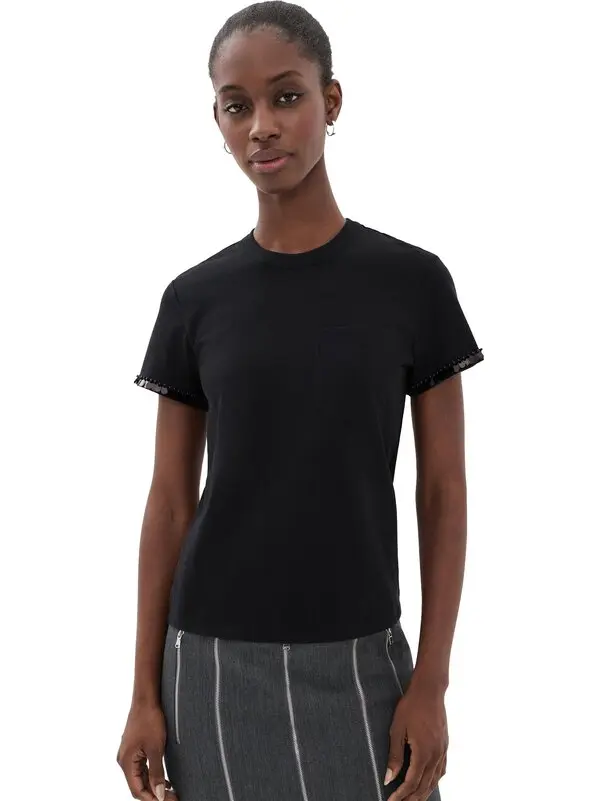 3.1 Phillip Lim Embellished Jersey T-shirt - Black