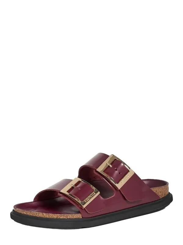 BIRKENSTOCK Arizona Droplet Buckle High Shine Sandals - Zinfandel