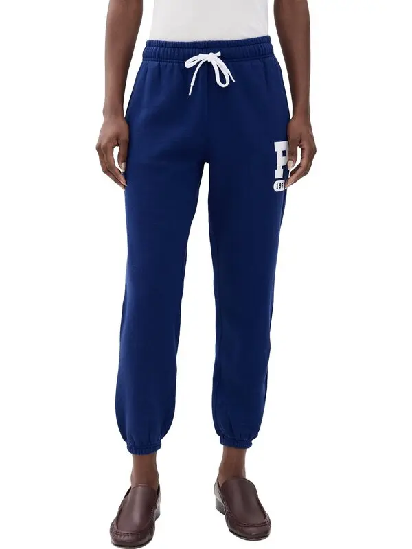 Polo Ralph Lauren Vintage Fleece Knit Ankle Joggers - Fall Royal