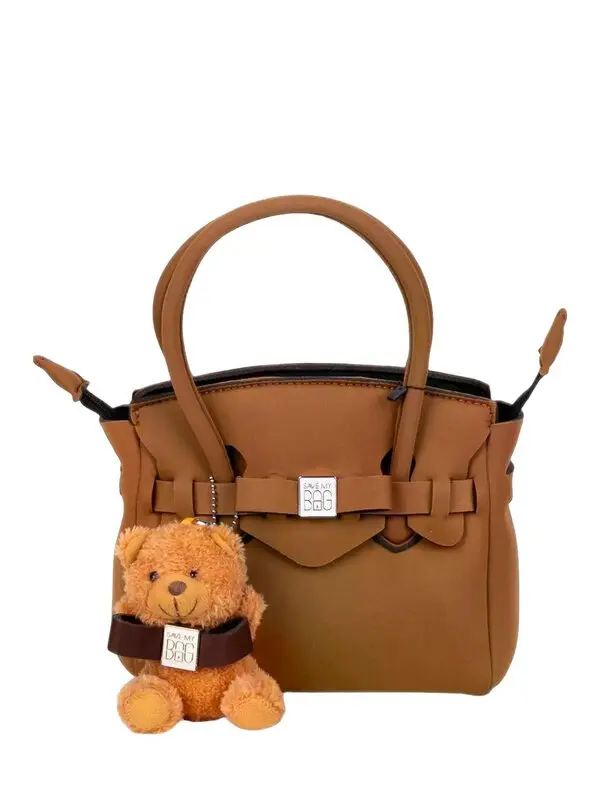 Save My Bag Miss Teddy-charm Tote Bag - Brown
