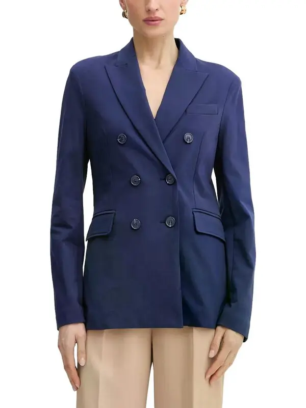 SILVIAN HEACH Double-breasted Peak Lapel Blazer - Blue