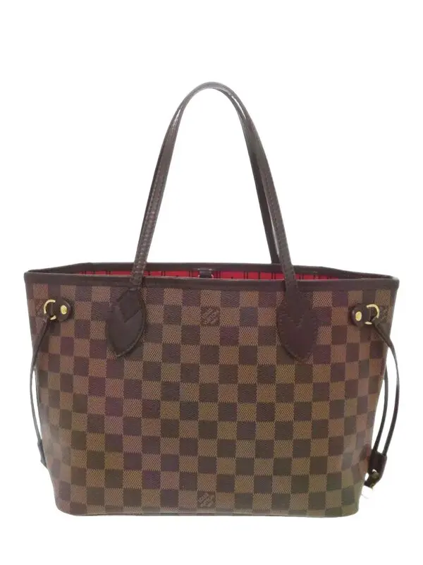 LOUIS VUITTON Damier Ebene Neverfull Pm Tote Bag - Brown
