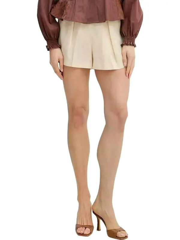 SILVIAN HEACH Posane Pleated High-waisted Shorts - Neutrals