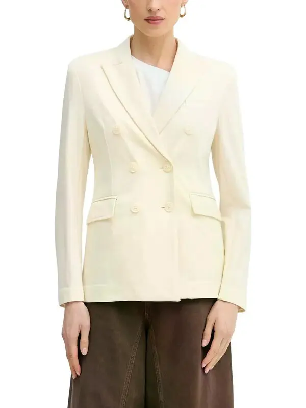 SILVIAN HEACH Double-breasted Peak Lapel Blazer - Neutrals