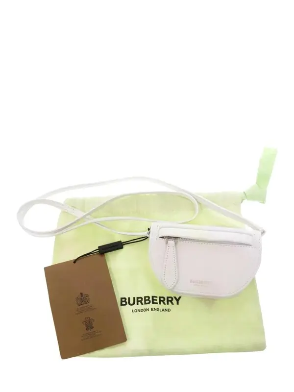 Burberry Leather Cross Body Bag - White