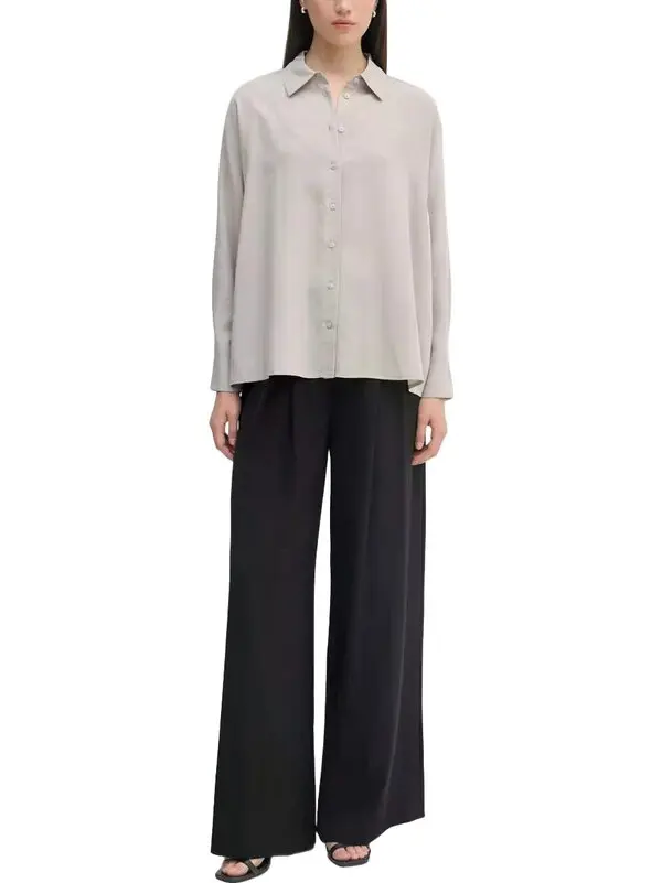 Sisley Button-up Long-sleeve Shirt - Neutrals