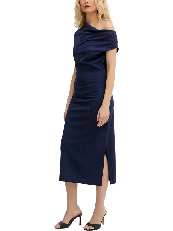 SILVIAN HEACH Crystal-embellished Draped Maxi Dress - Blue