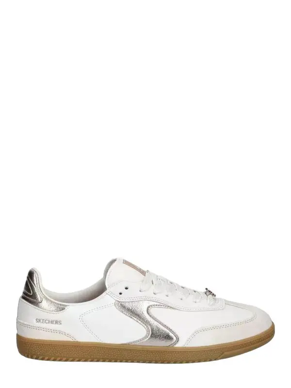 Sketchers Metallic-effect Logo-plaque Sneakers - White