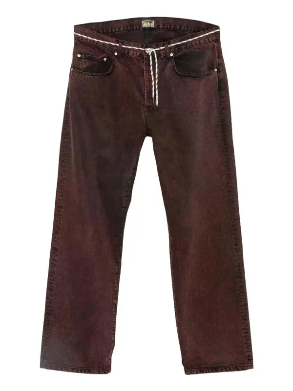 Aries Batten Acid-wash Jeans - Red